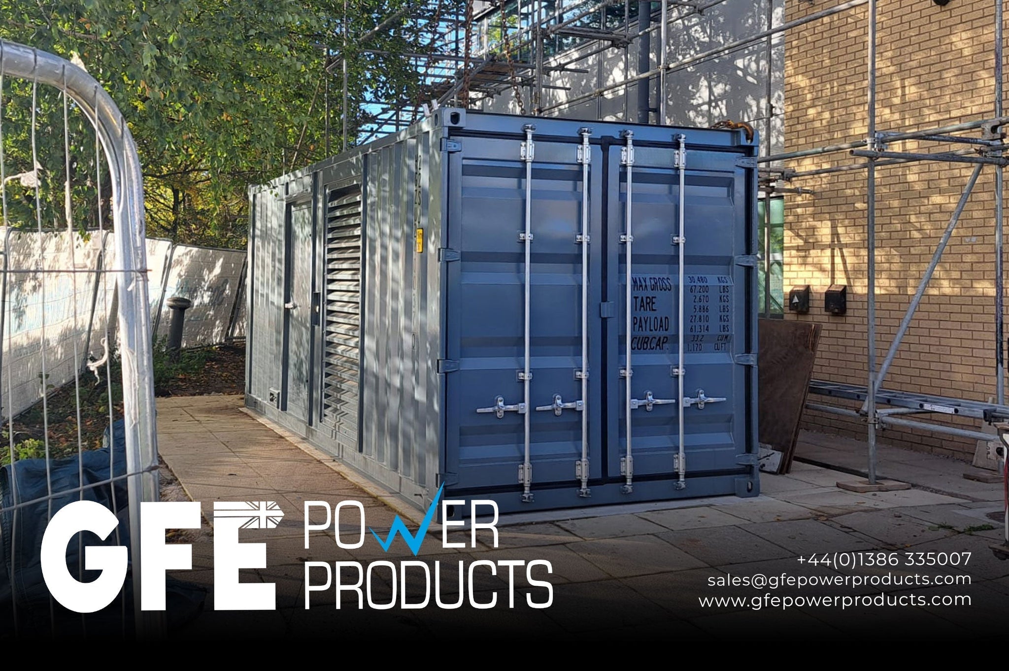 The GFE Cummins-Powered GFE1650CSC, now in a 20ft Highcube Container